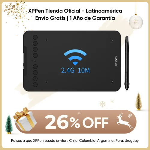 XPPen Deco Mini 7W Inalámbrica Tableta Gráfica, área de trabajo de 7 x ...