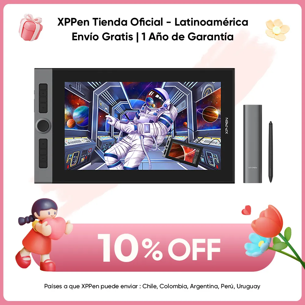 XPPen Artist Pro 16 Aumento de 10 veces la sensibilidad de Dibujo en el ...
