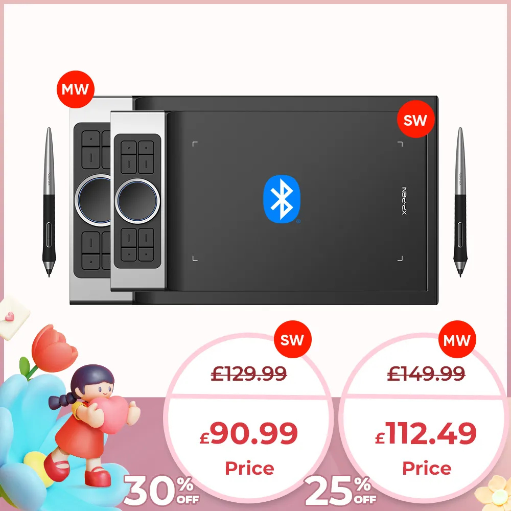 Deco Pro SW/MW Bluetooth professional graphic art tablet | XP-Pen UK ...