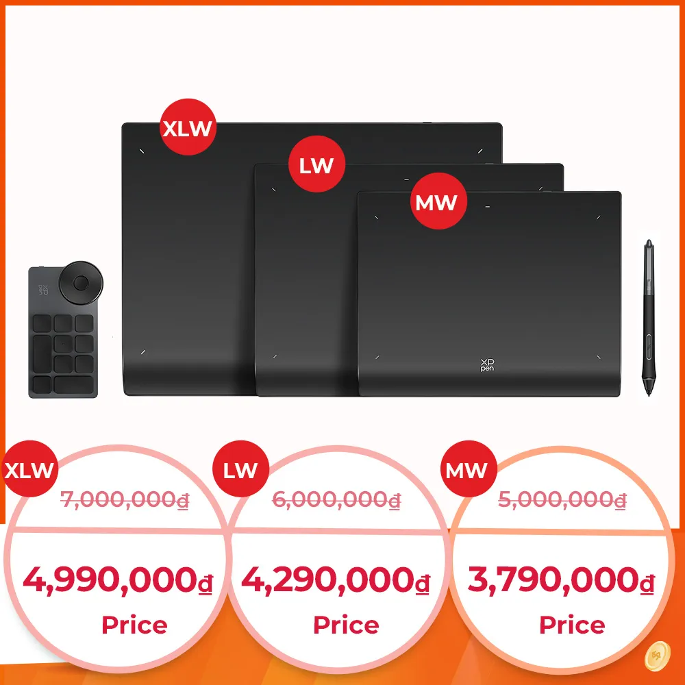 Bảng vẽ điện tử Deco Pro MW / LW / XLW Gen2 kết nối Bluetooth | XP-Pen ...