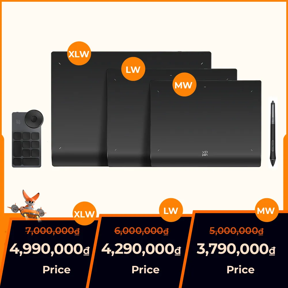 Bảng vẽ điện tử Deco Pro MW / LW / XLW Gen2 kết nối Bluetooth | XP-Pen ...