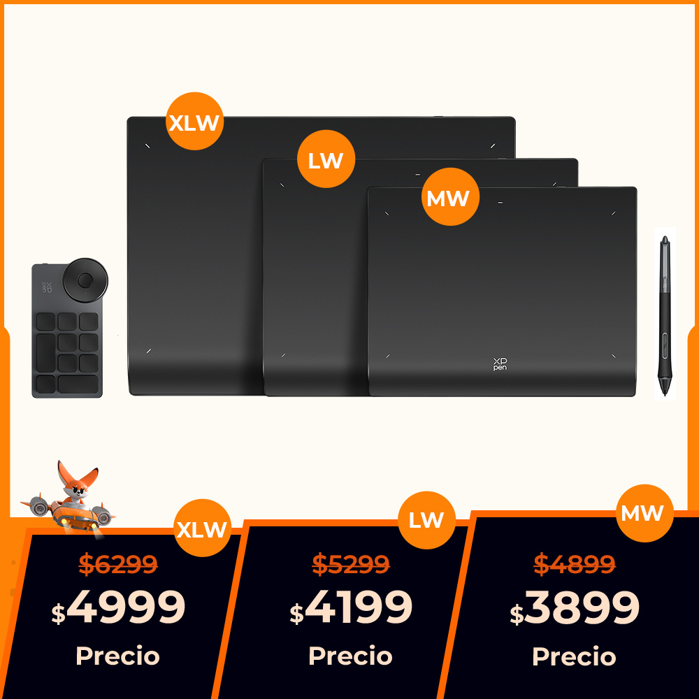 XPPen Deco Pro (Gen 2) Tableta Grafica | Bluetooth 5.0 inalámbrico ...